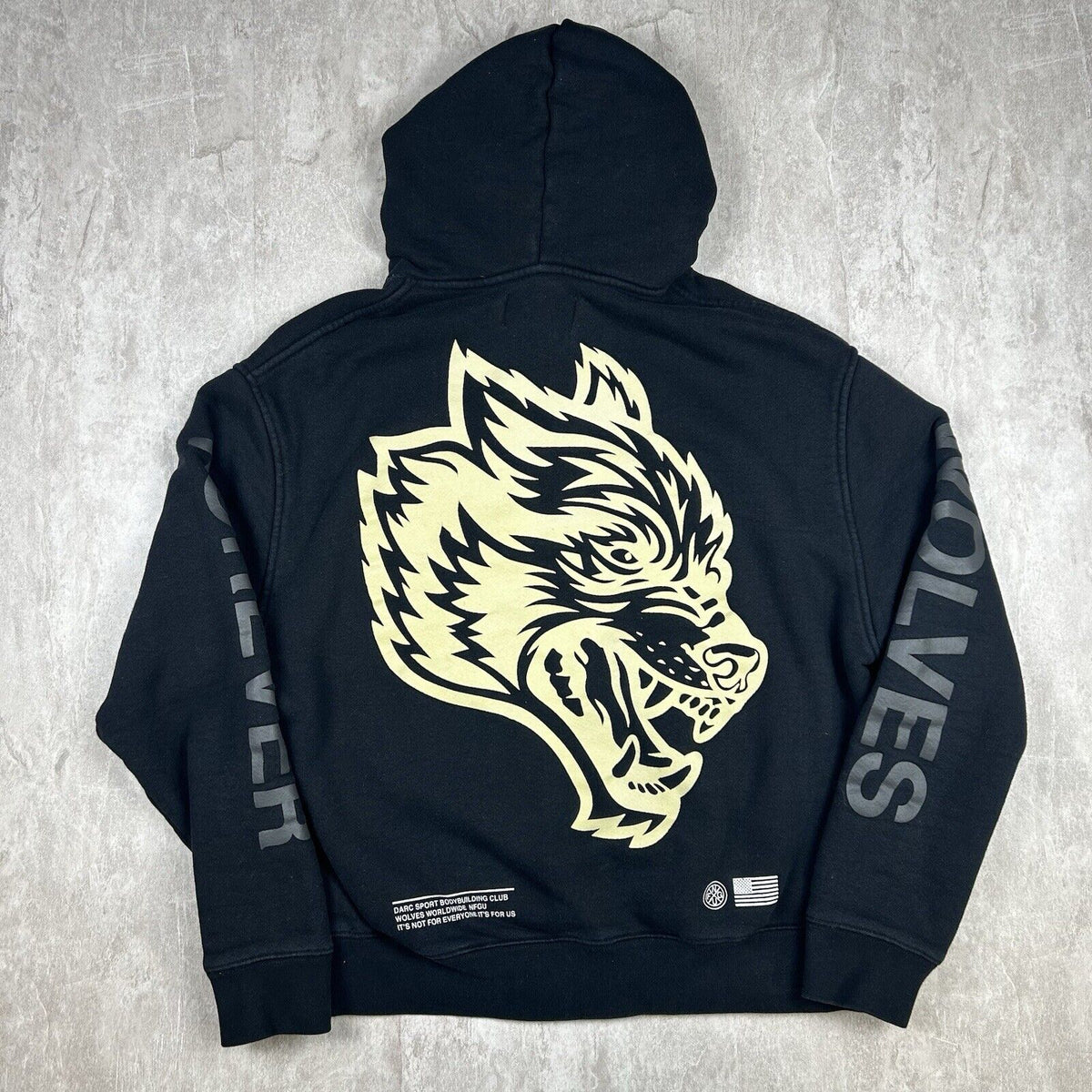 Darc Sport Wolves Forever Black 428/1000 Bodybuilding Wolf Hoodie Men ...